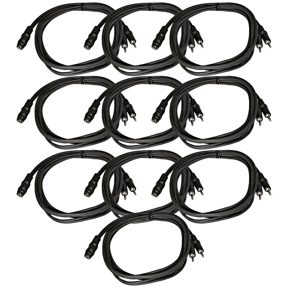 10 Pack Of 6 Foot 3 5mm Stereo Female To Dual 3 5mm Male Splitter Cable 10 Pack Of 6 Foot 3 5mm Stereo Female To Dual 3 5mm Male Splitter Cable