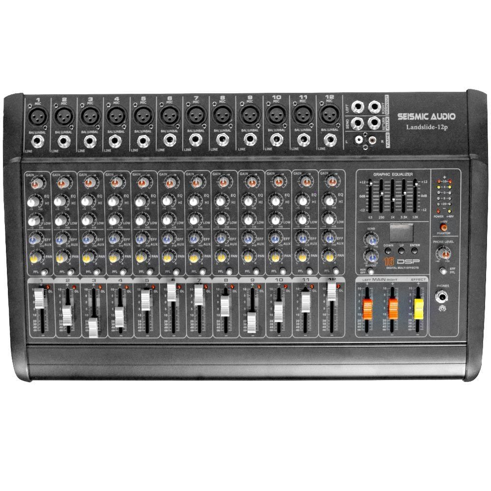 PA/DJ Pro Audio Package | Dual 12 Inch Speakers | 12 Channel Mixer ...