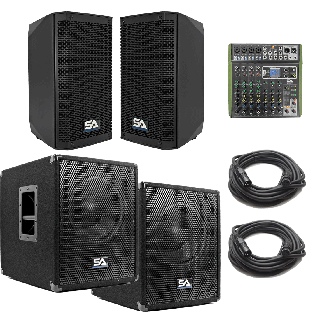 PA DJ Package Pair of 8 Inch Active DSP PA DJ Speakers | Pair of Active ...