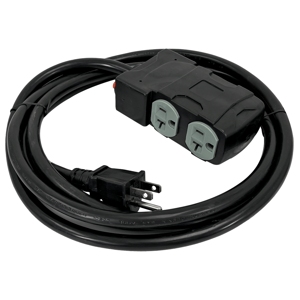 10 Foot Heavy Duty Extension Cord with 4 Outlets NEMA 5-15P Power Cord ...