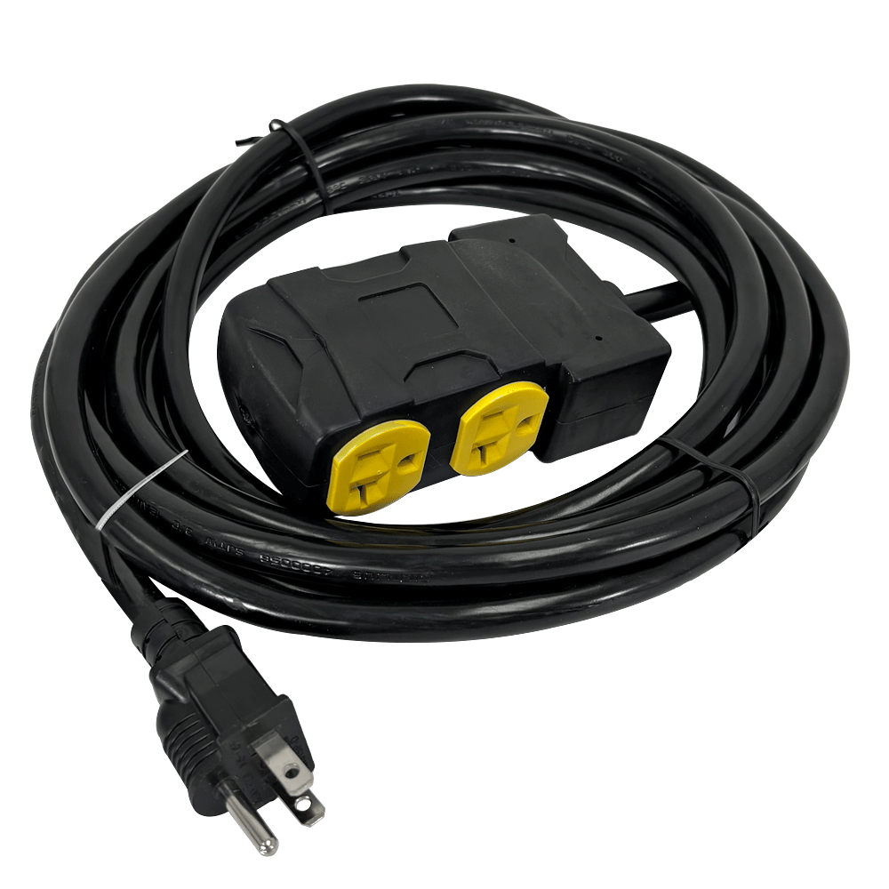 15 Foot Heavy Duty Extension Cord with 4 Outlets NEMA 5-15P Power Cord ...