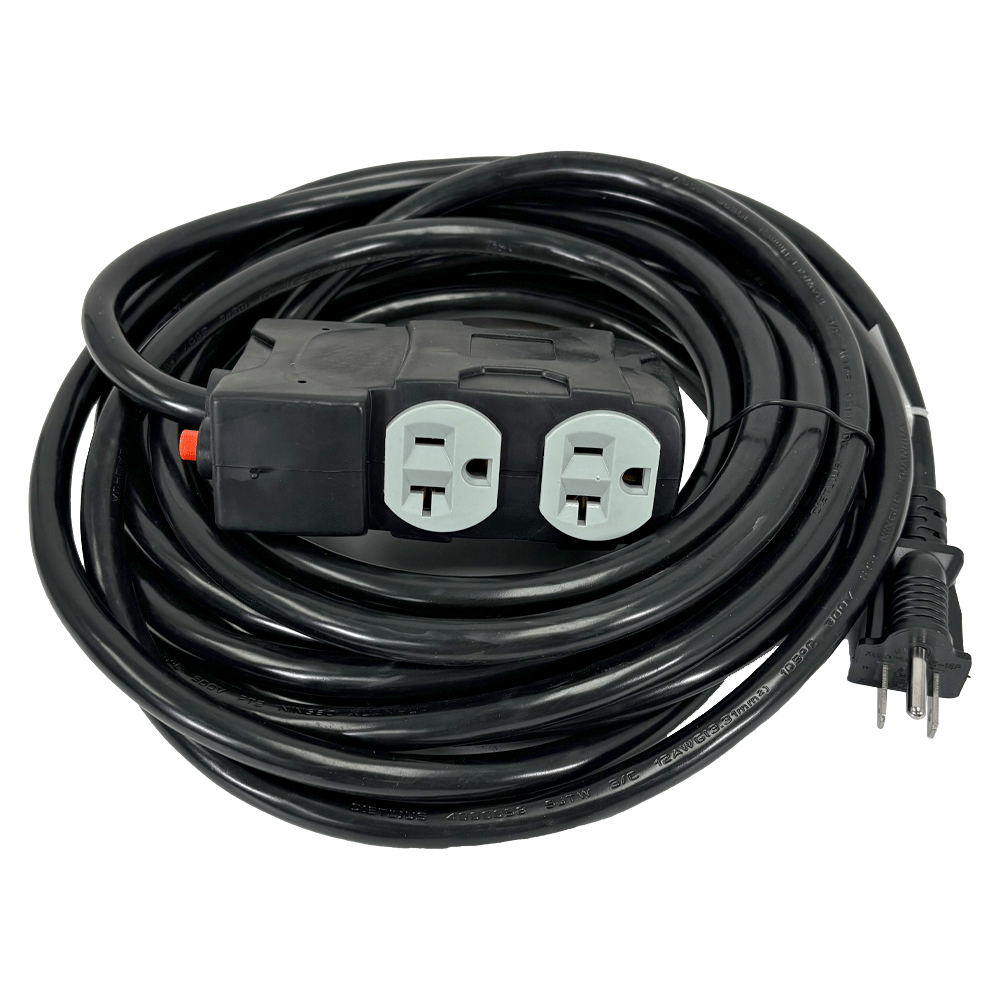 25 Foot Heavy Duty Extension Cord with 4 Outlets NEMA 5-15P Power Cord ...