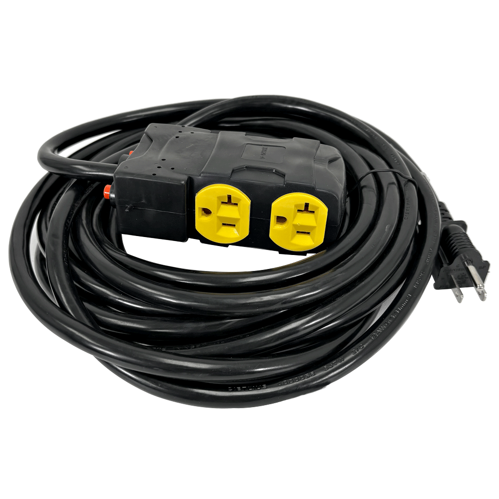25 Foot Heavy Duty Extension Cord with 4 Outlets NEMA 5-15P Power Cord ...