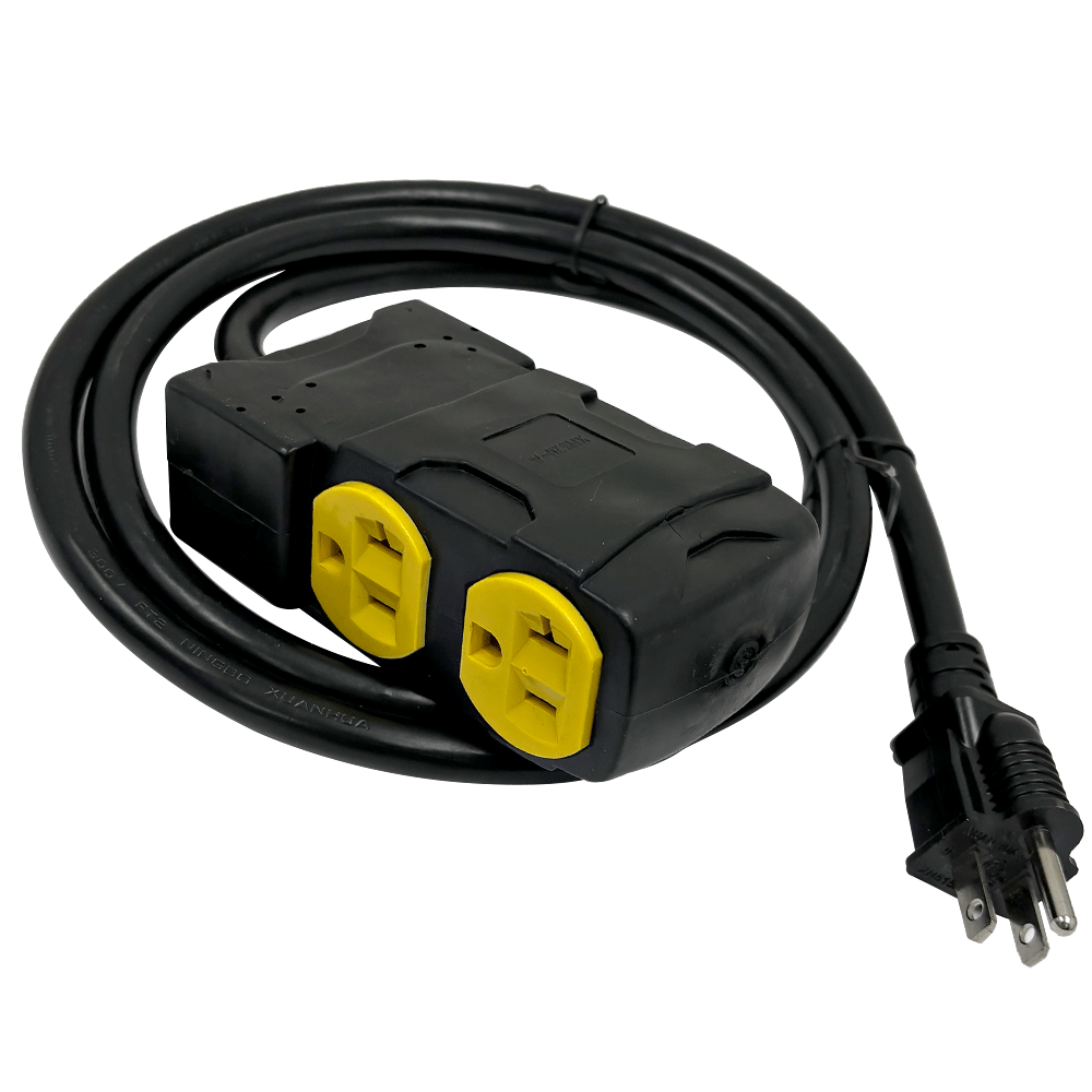 5 Foot Heavy Duty Extension Cord with 4 Outlets NEMA 5-15P Power Cord ...