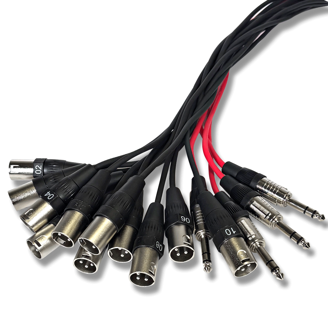 12 Channel 25 Foot XLR Low Profile Snake Cable with Stage Box | 4 ...