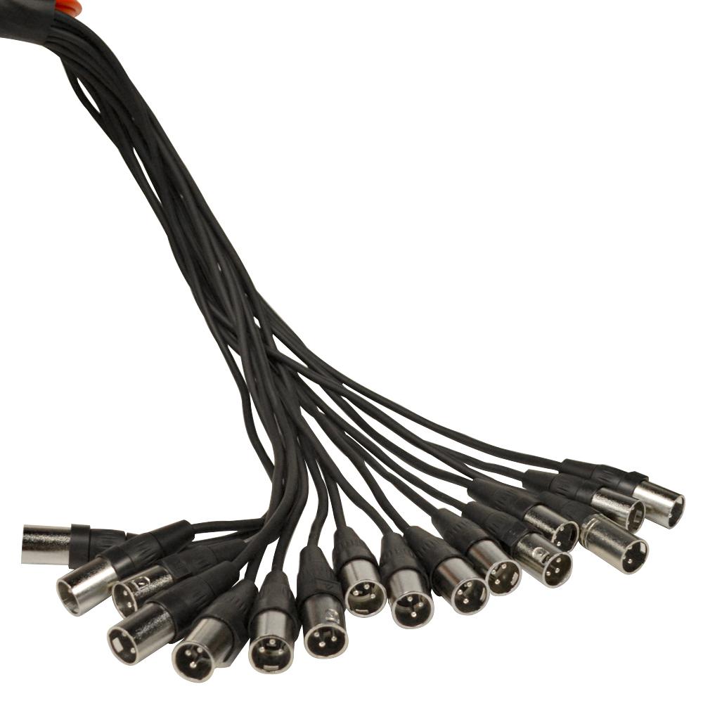 16 Channel 100 Foot XLR Low Profile Snake Cable with Stage Box | 4 ...