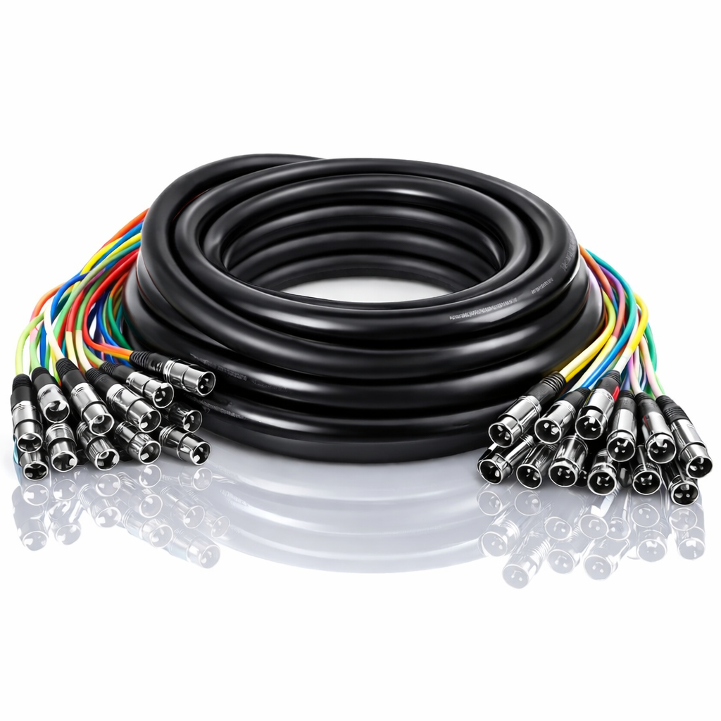 XLR Snake Cable | 16 Channel Snakes | Color Code Snake Cable | 50 Feet ...