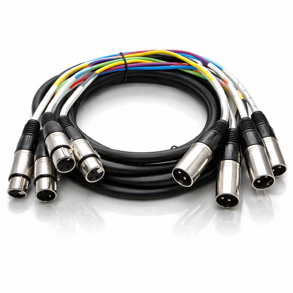 XLR Snake Cable | 4 Channel Snakes | Color Code Snake Cable | 15 Feet ...