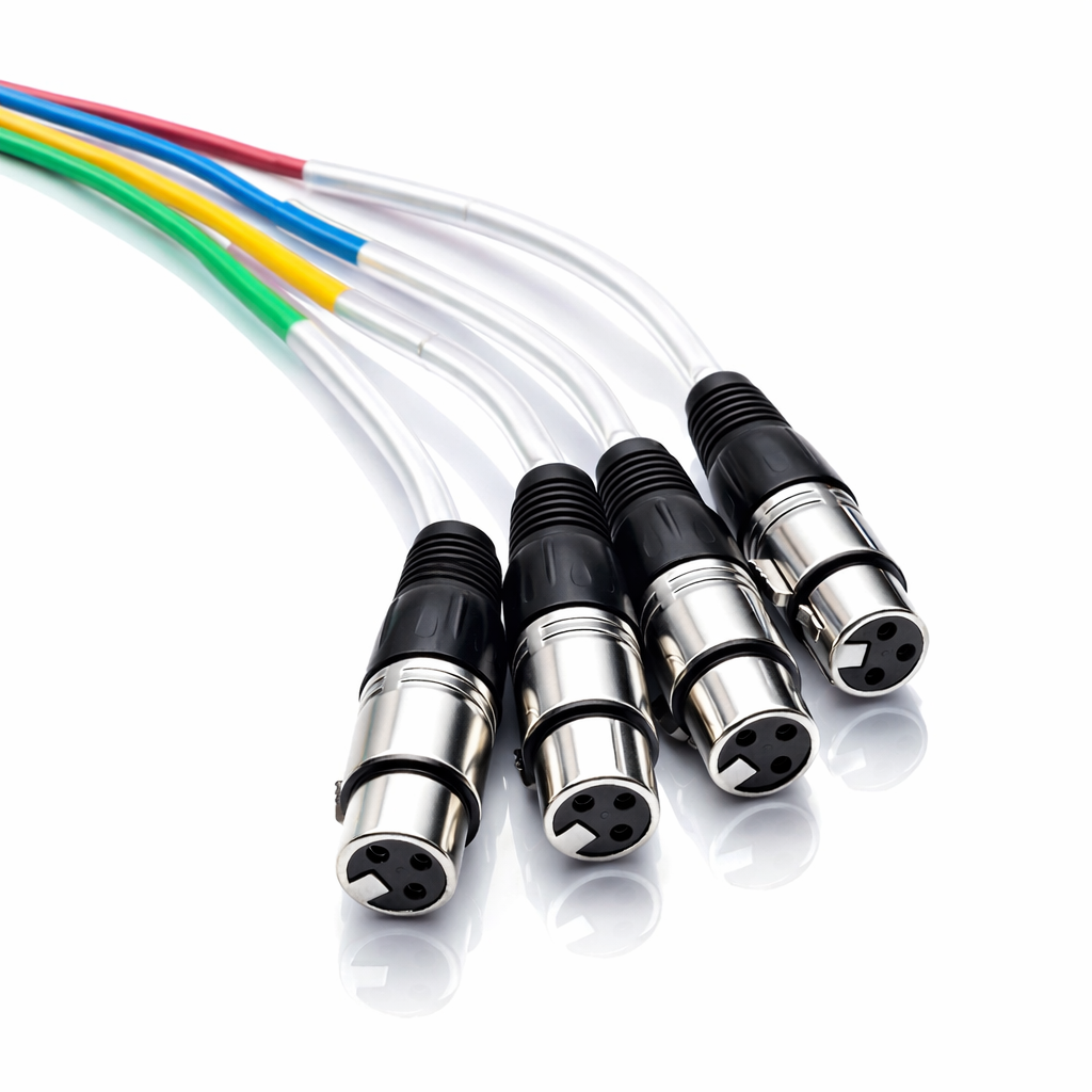 XLR Snake Cable | 4 Channel Snakes | Color Code Snake Cable | 10 Feet ...