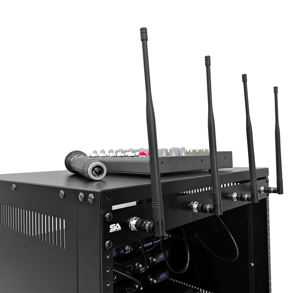 1U Rack Case 4 Antenna Kit for Wireless Microphones | Seismic Audio