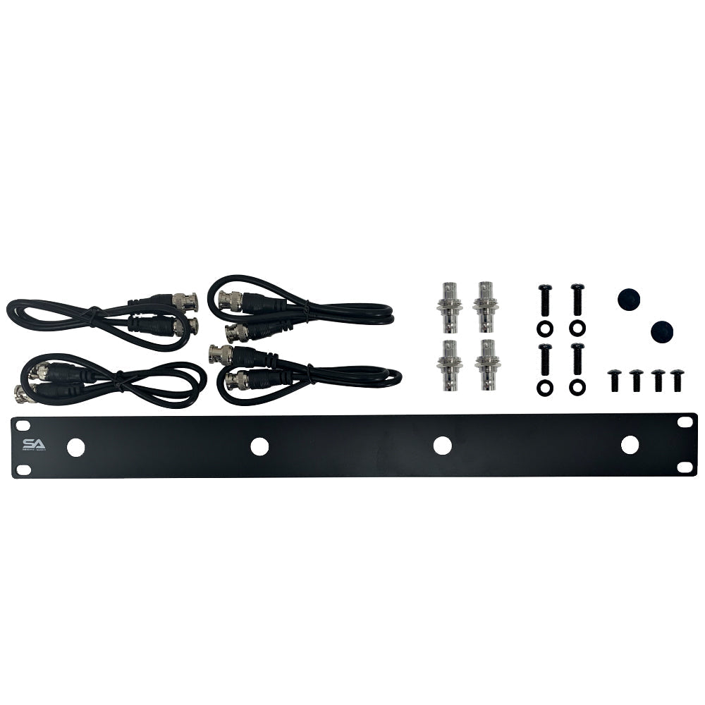 1U Rack Case 4 Antenna Kit for Wireless Microphones | Seismic Audio