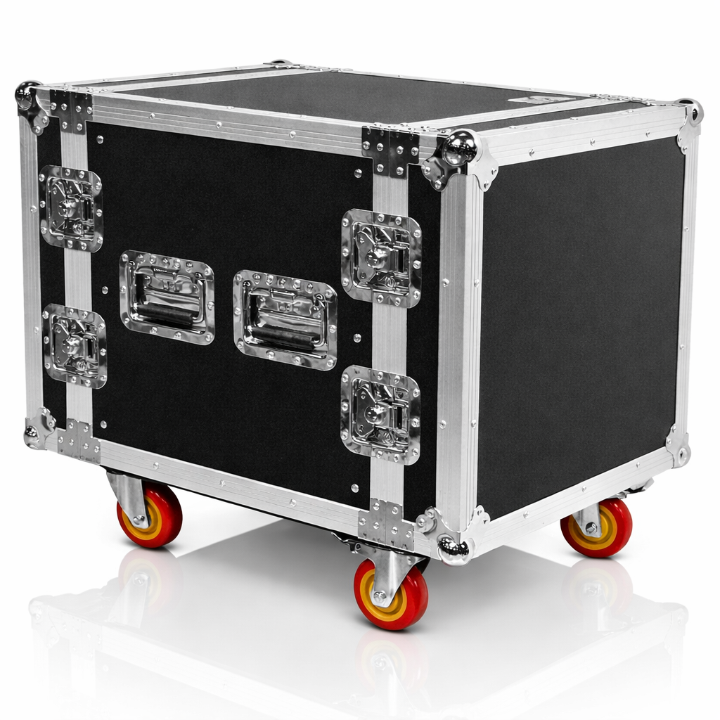 10 Space ATA Rack Case with Casters Wheels | 19" PA/DJ Wood Rack Case ...