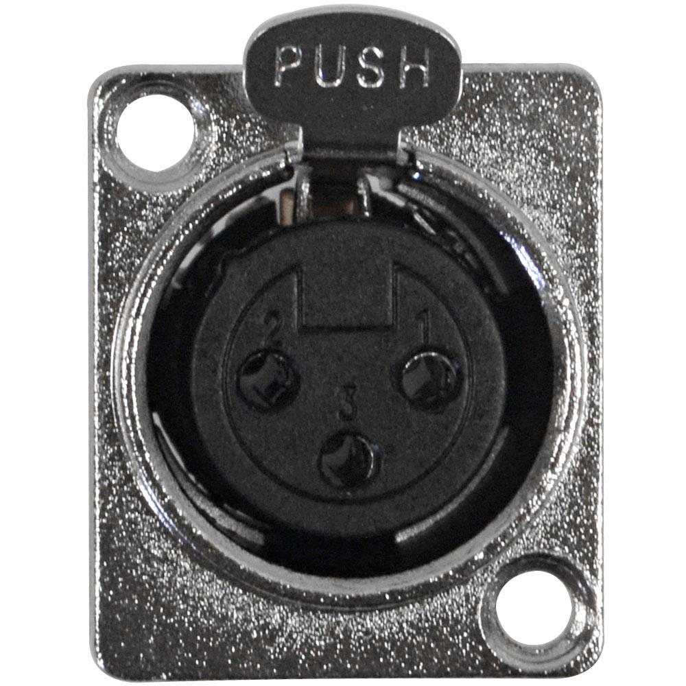 XLR | XLR Female Connector | Panel Mount | Nickel Plated – Seismic Audio