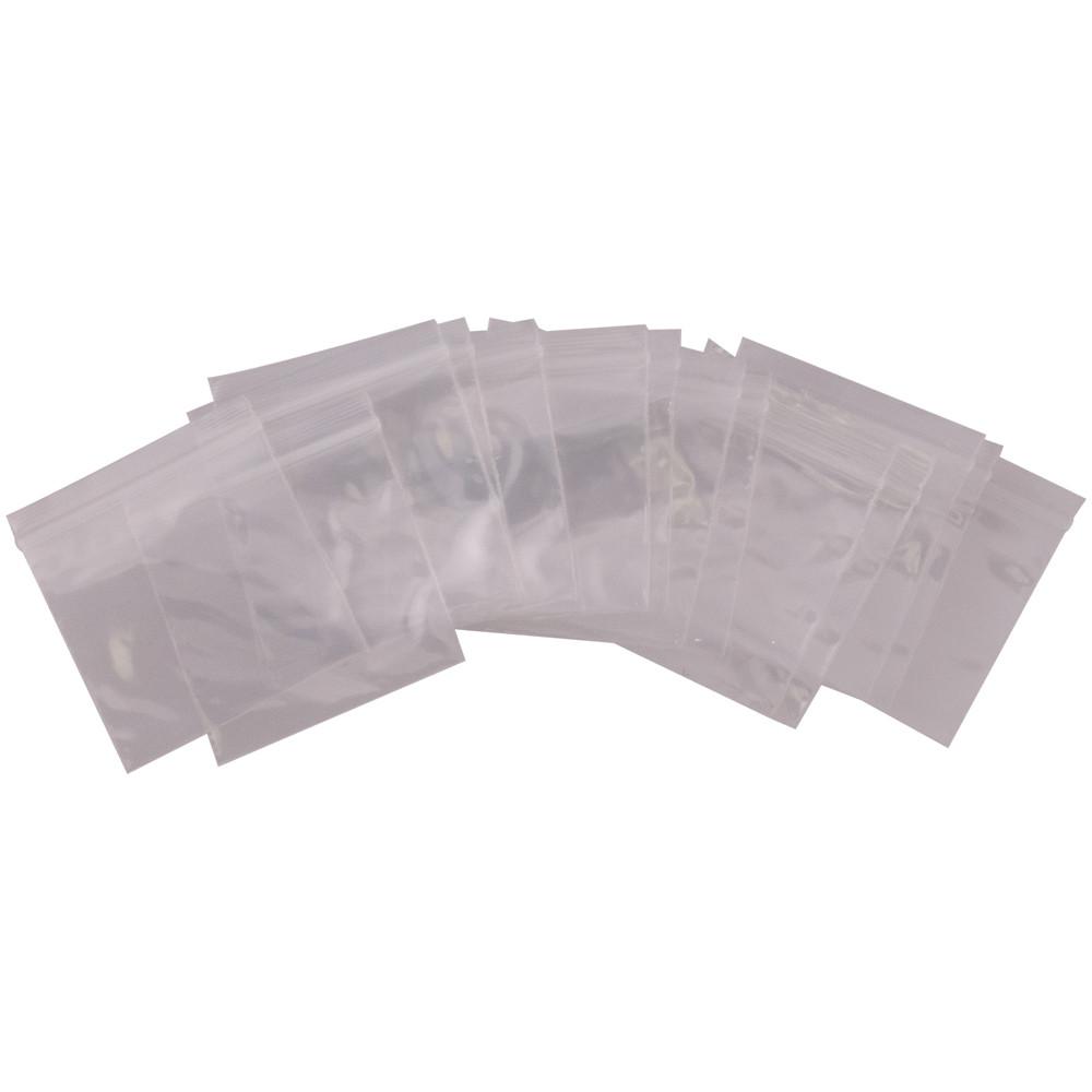 100 Pack of 1.5 Inch x 1.5 Inch Clear Reclosable Poly Bags - 2 MIL | 1. ...