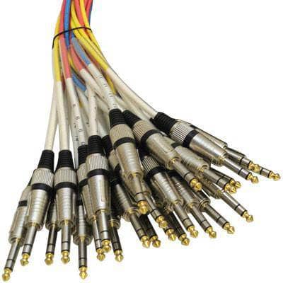 Snake Cable | 24 Channel | 1/4" TRS to 1/4" TRS Patch Effects | 10 Feet ...