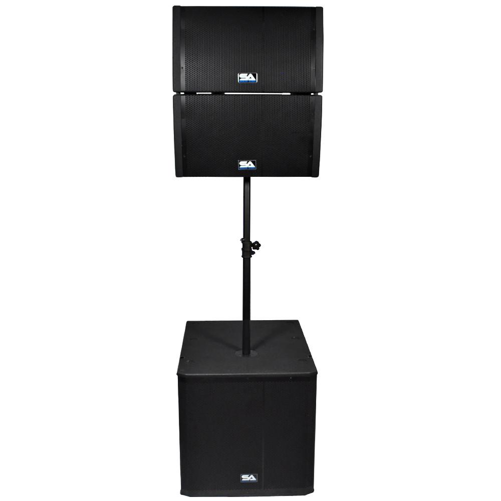 Powered 18 Inch Line Array Subwoofer, Two Powered 12 Inch Line Array ...