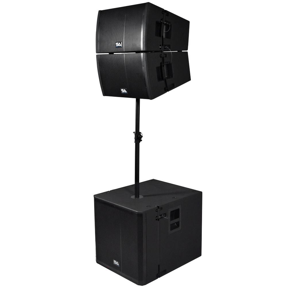 Powered 18 Inch Line Array Subwoofer, Two Powered 12 Inch Line Array ...